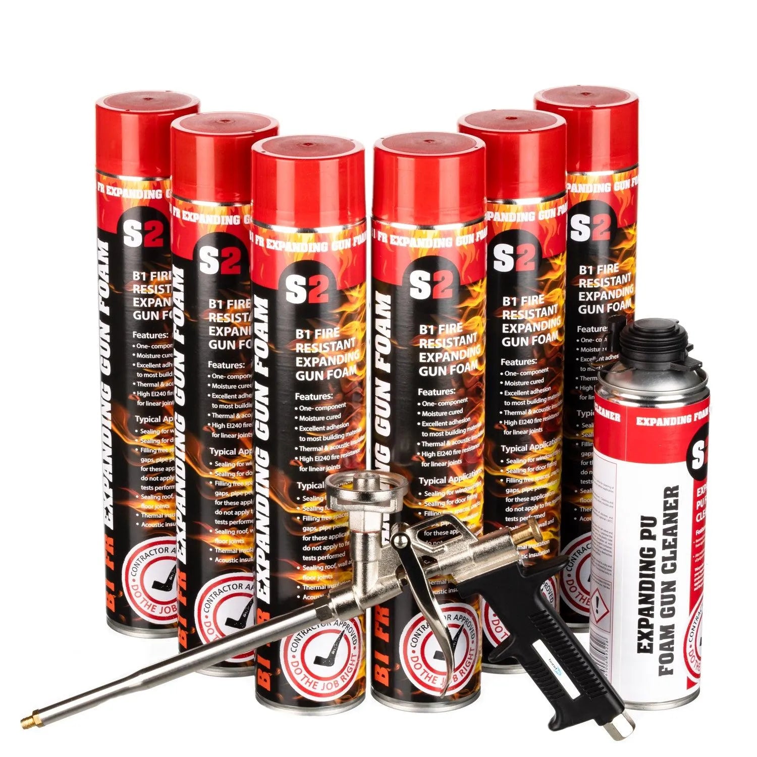 B1 Fire Rated Expanding Foam, 750ml Gun Grade | STICK2