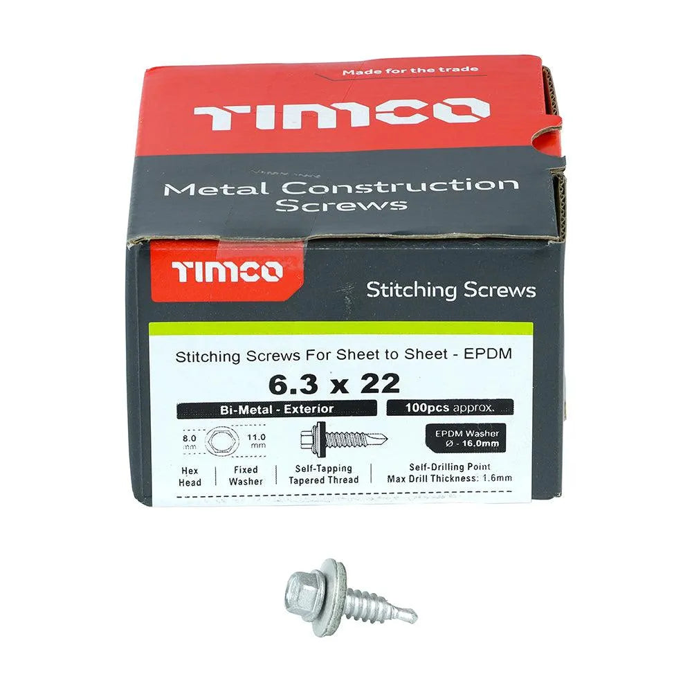 TIMCO Sheet Steel Stitching Screws A2 Stainless Steel Bi-Metal with EP ...