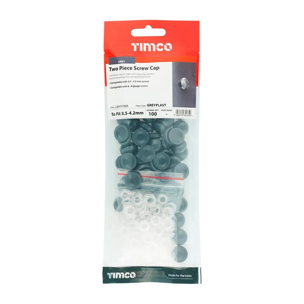 TIMCO Two Piece Screw Caps Grey | STICK 2